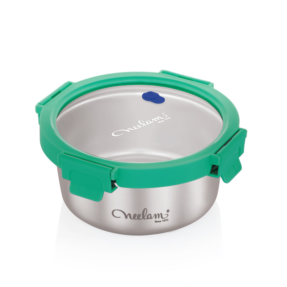 Round Container 650 ml – Neelam Stainless Steel LTD
