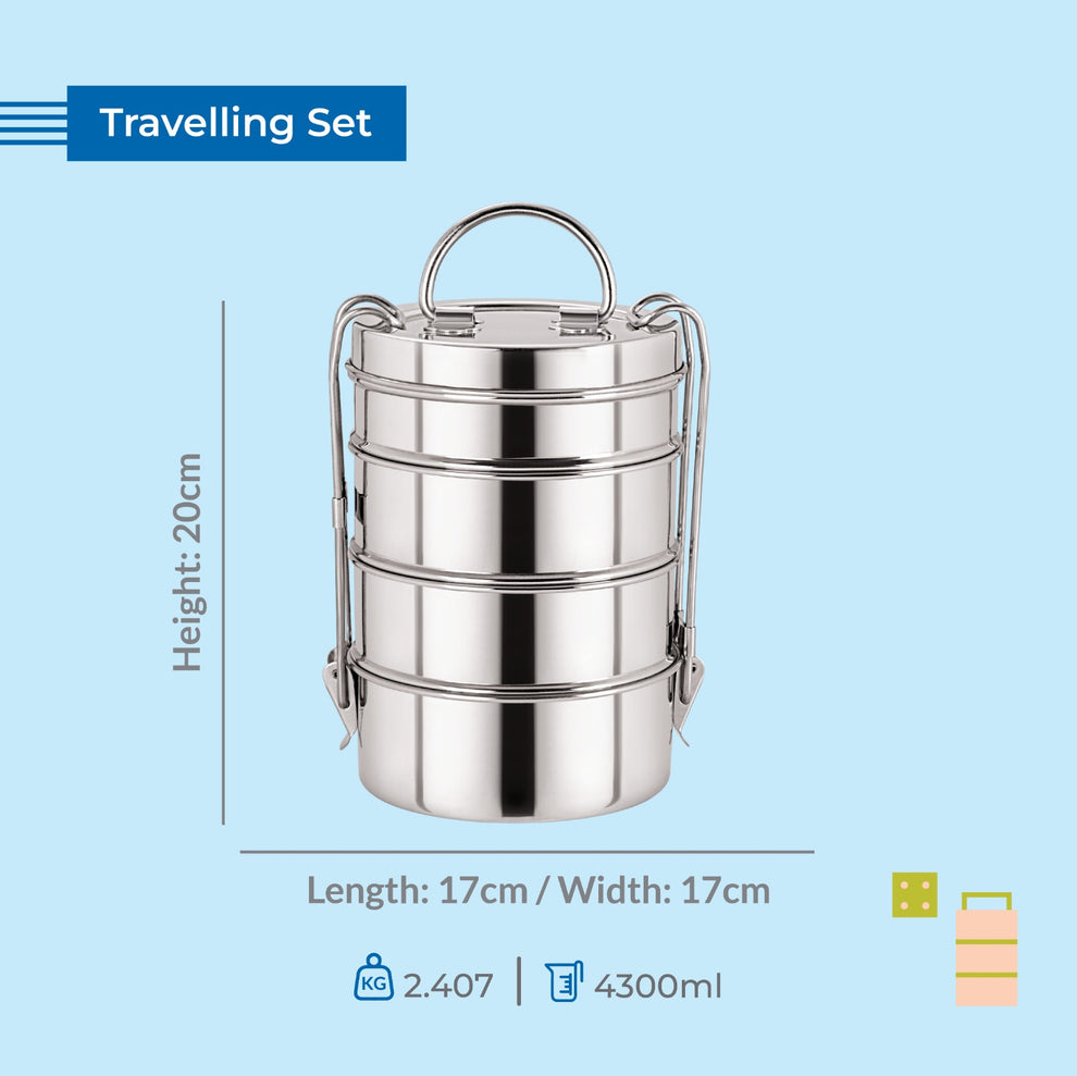 Neelam Stainless Steel 26 pcs Travelling Tiffin Set – Neelam Stainless ...